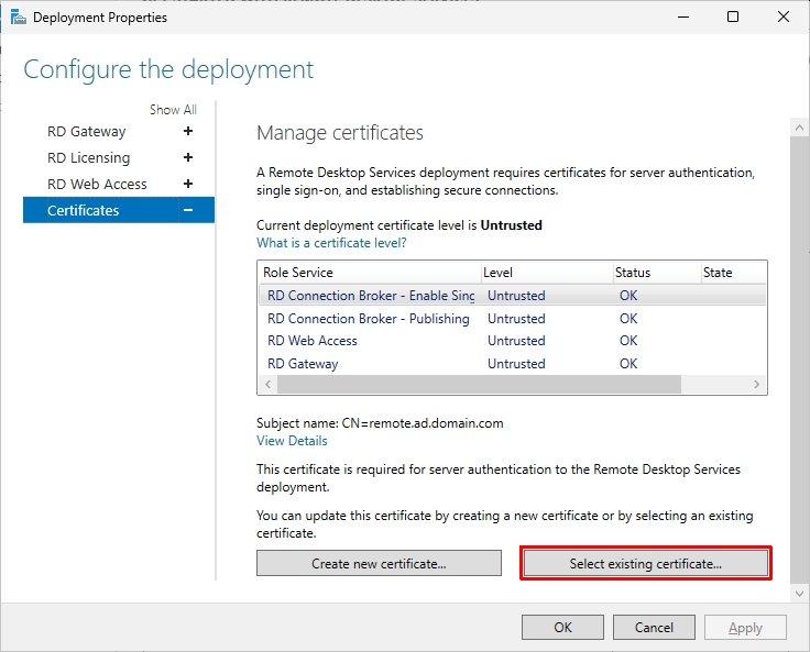Windows Server: How to Use Trusted Certificates with Remote Desktop ...