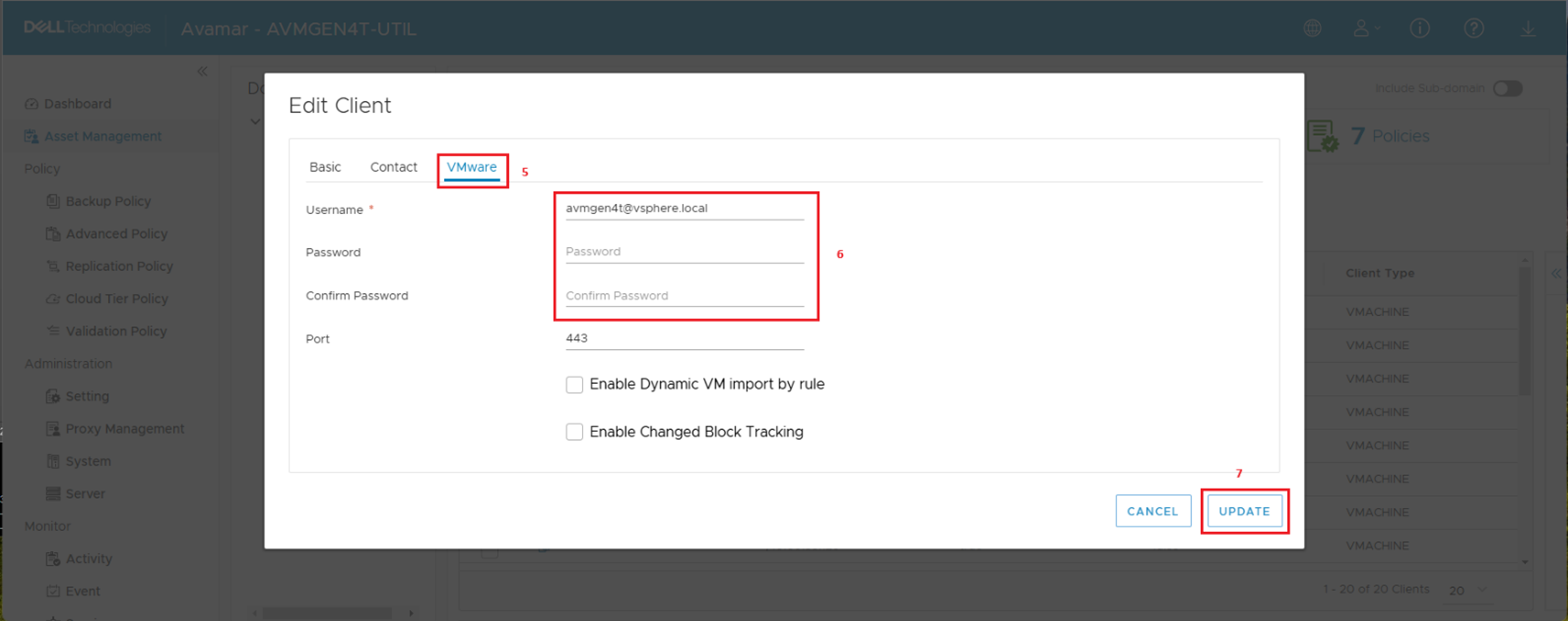 Avamar: How to Update Avamar Credentials to Connect to Integrated ...