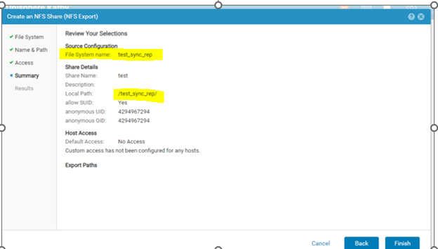 Dell Unity: Oprettelse af NFS-deling mislykkes med fejl 0x900a002 ...