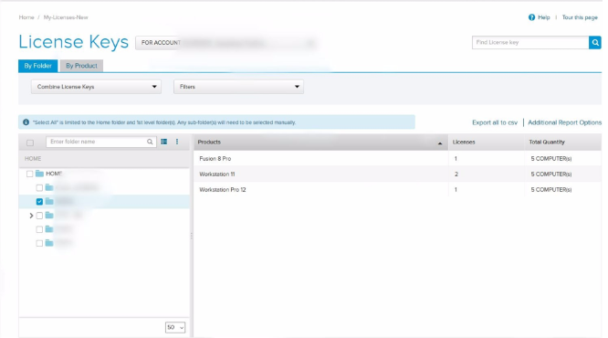 Combine VMware License Keys in My VMware | Dell US