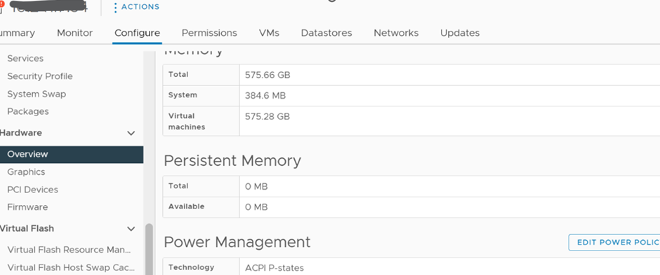 VMware vSphere 7 shows Persistent Memory (NVDIMM-N) as 0 MB after DIMM error | Dell India