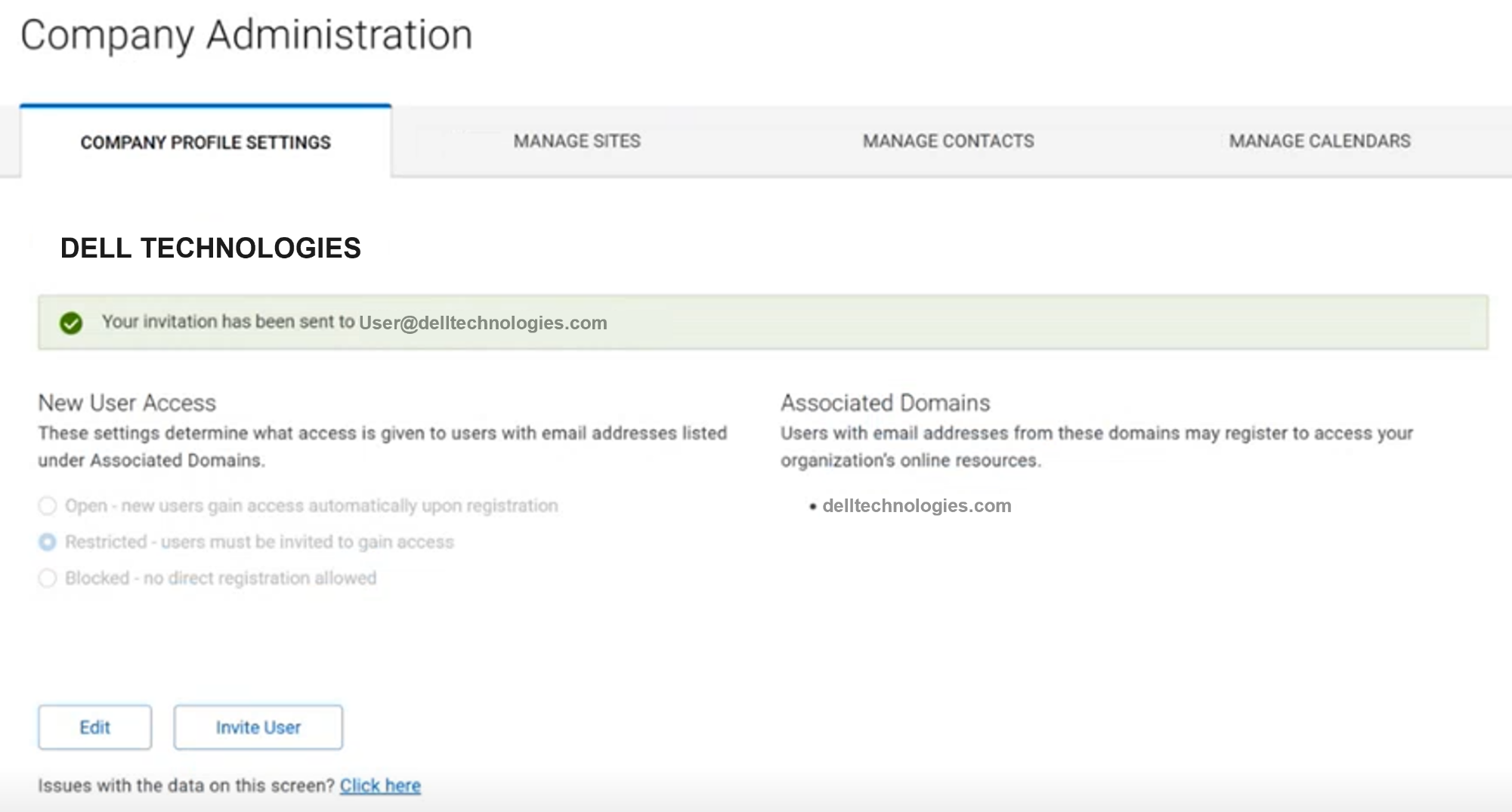 Company Administration - View and Manage Sites & Contacts | Dell US
