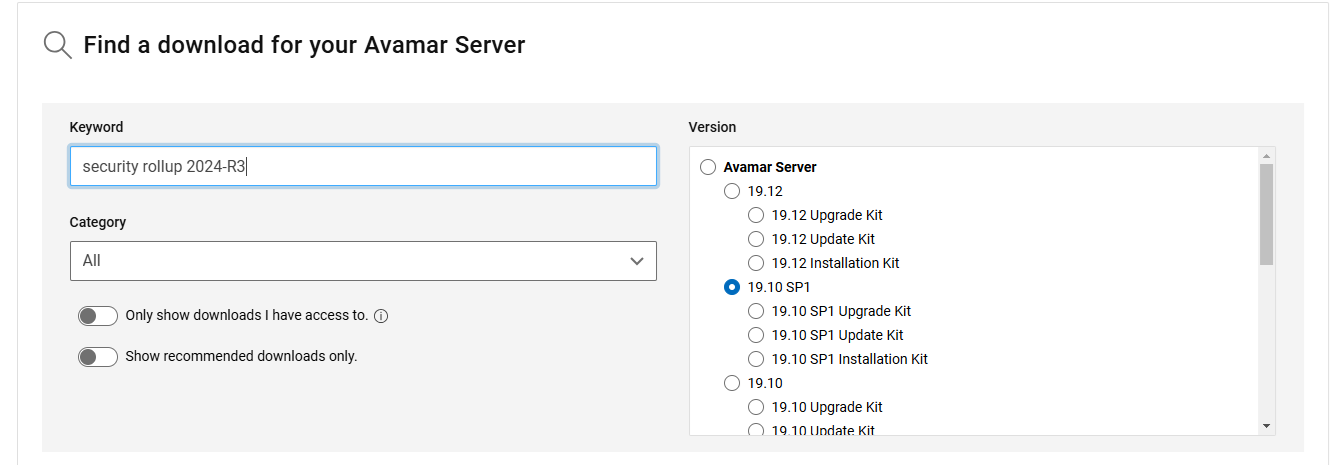 Avamar: How to find and download a product hotfix, patch, installation ...