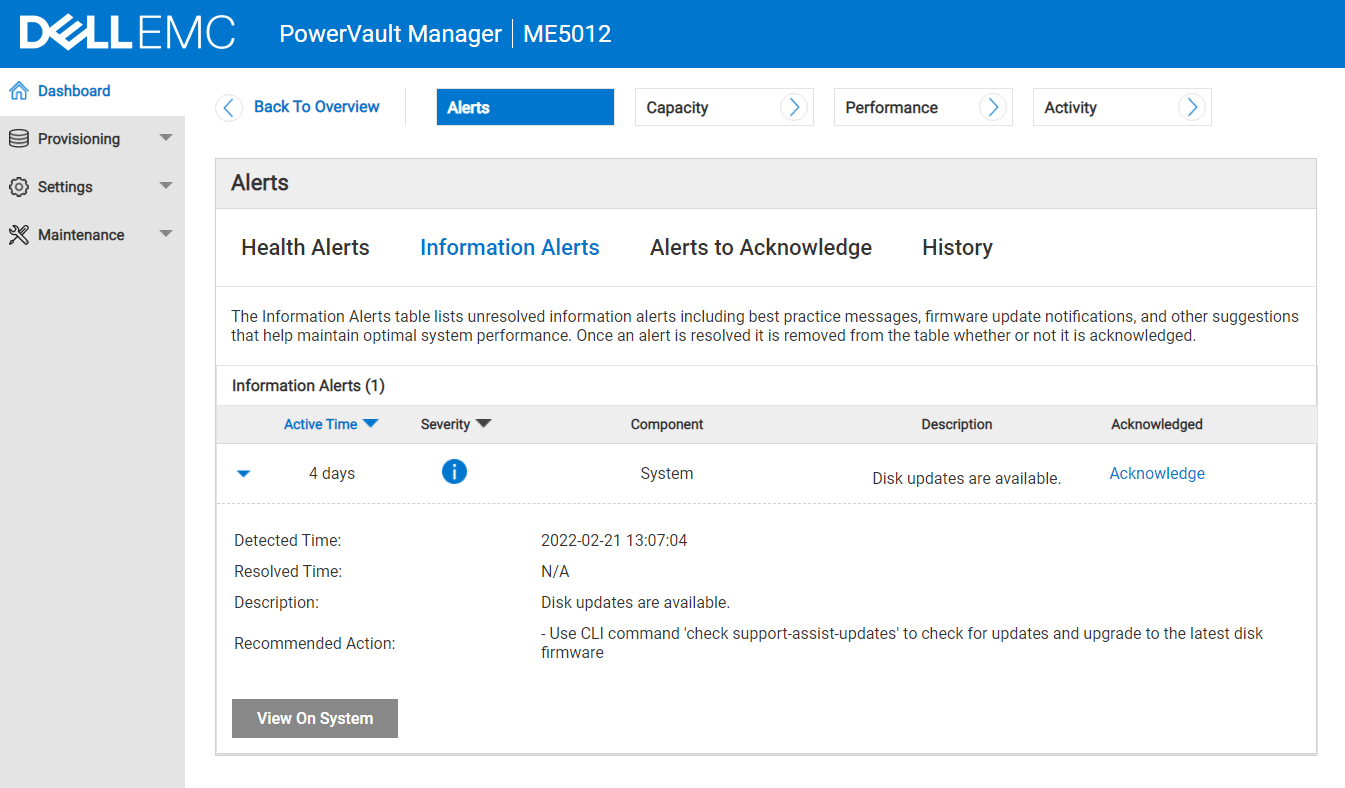 ME5: Information Alert - Disk updates are available | Dell US