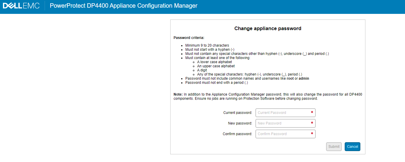 IDPA: PowerProtect DP Rapid Upgrade Checker (RUCK): ACM ortak parola denetimi başarısız oldu ...