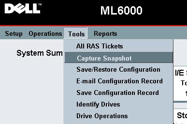 PowerVault: ML6000 - How To collect the tape library logs (Snapshot ...