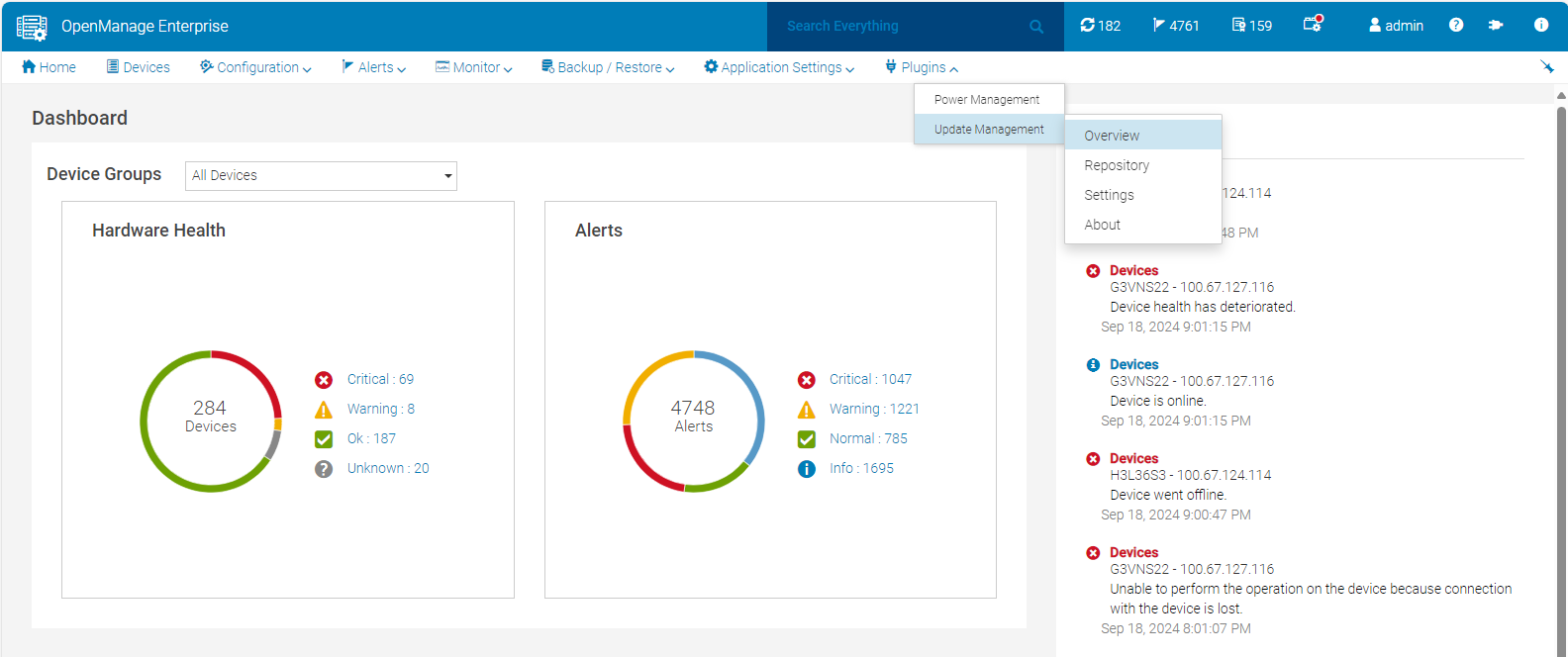 OME: Support for Dell OpenManage Enterprise Update Manager Plug-in ...