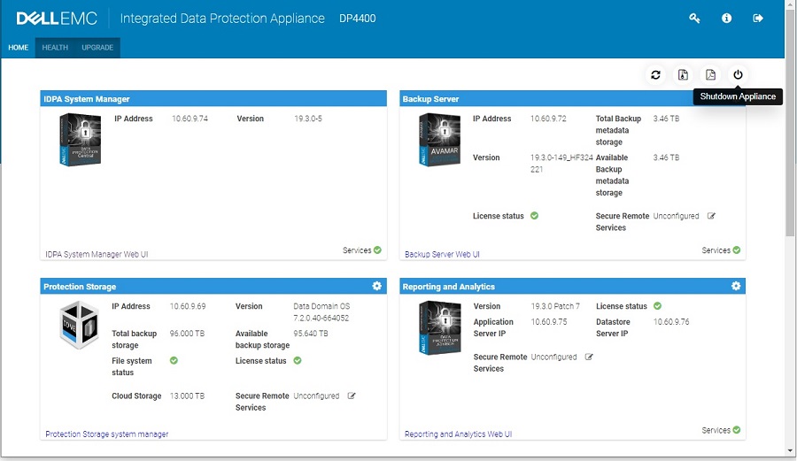IDPA: Proper shutdown process for the Integrated Data Protection ...