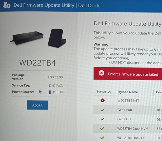 Dell USB Type-C Docks May Encounter Error During Dock Firmware Update | Dell US
