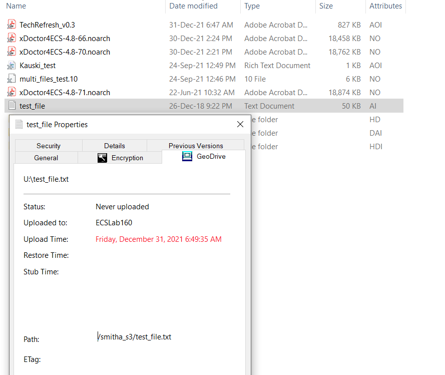 ECS: 이전에 제외되어 업로드되지 않은 GeoDrive 파일 | Dell 대한민국