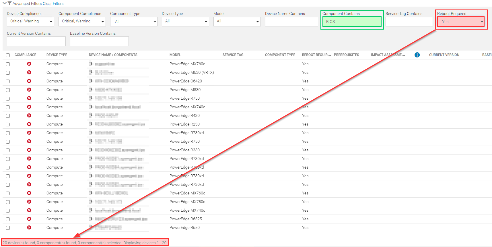OpenManage Enterprise: 4.3.x - Firmware Compliance 'Reboot Required ...