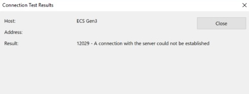 ECS: Coğrafi Sürücü: Error: 12029 - Sunucuyla bağlantı kurulamadı | Dell Turkey