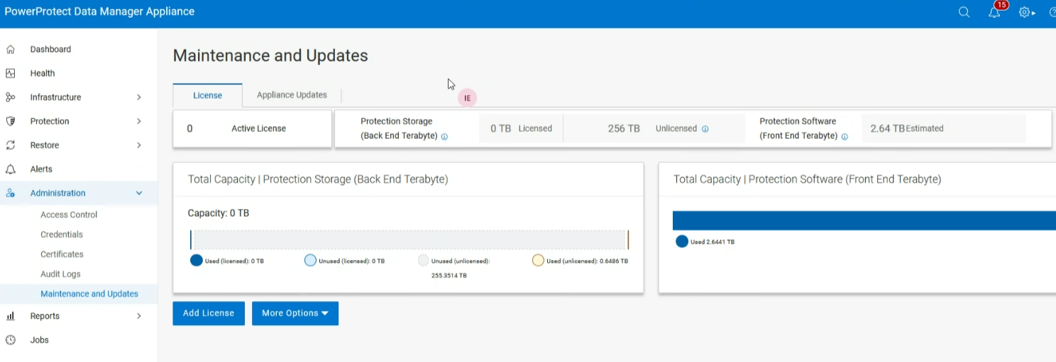 Dispositivo PowerProtect Data Manager: Cómo ver o agregar licencias en ...