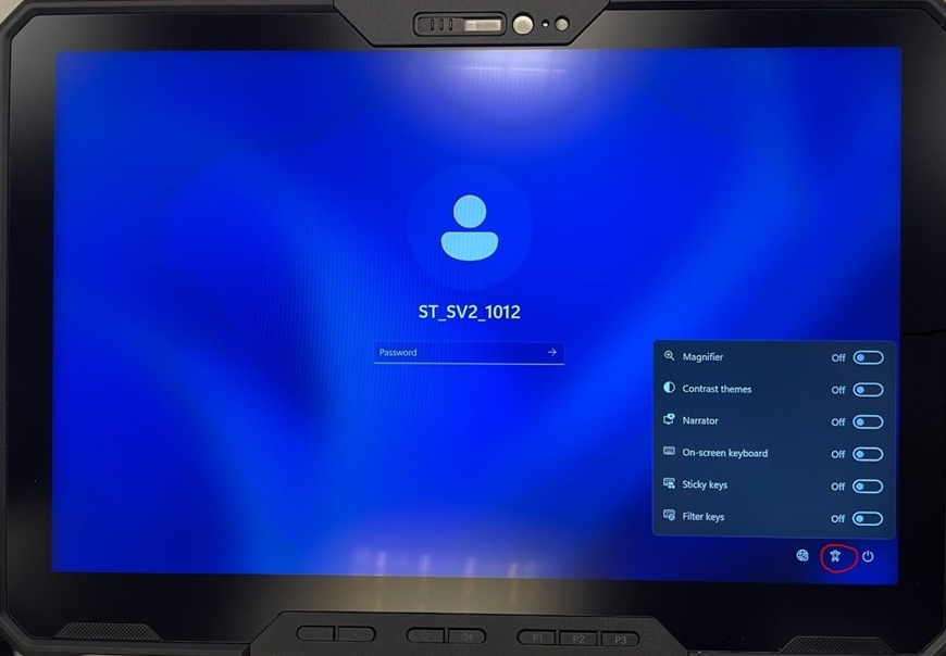 Tablet Latitude 7230 Rugged Extreme: Impossibile immettere una password ...