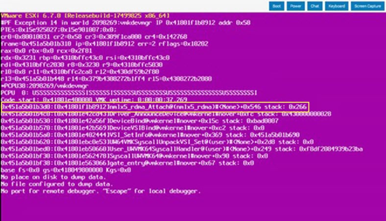 PowerFlex Mellanox nmlx5_rdma Driver Causes ESXi Purple Screen | Dell India
