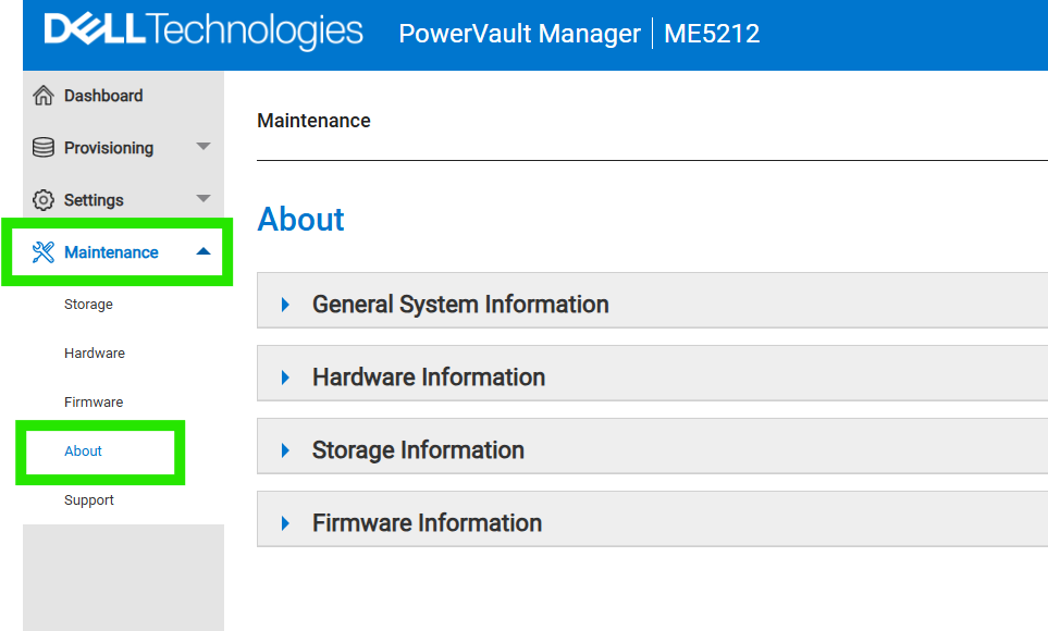 PowerVault ME52 : Comment afficher la version d’ESE | Dell Mayotte