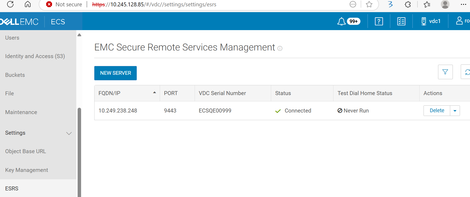 ECS：ECS 3.8.x.x以前のアクセス キーとPINを使用したSCGの構成 | Dell 日本