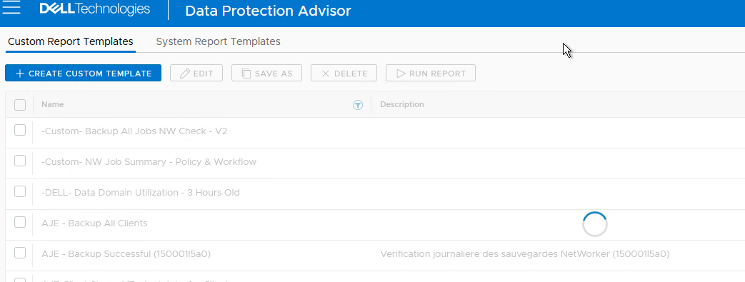 DPA : impossible de filtrer les tableaux de bord ou les modèles de ...