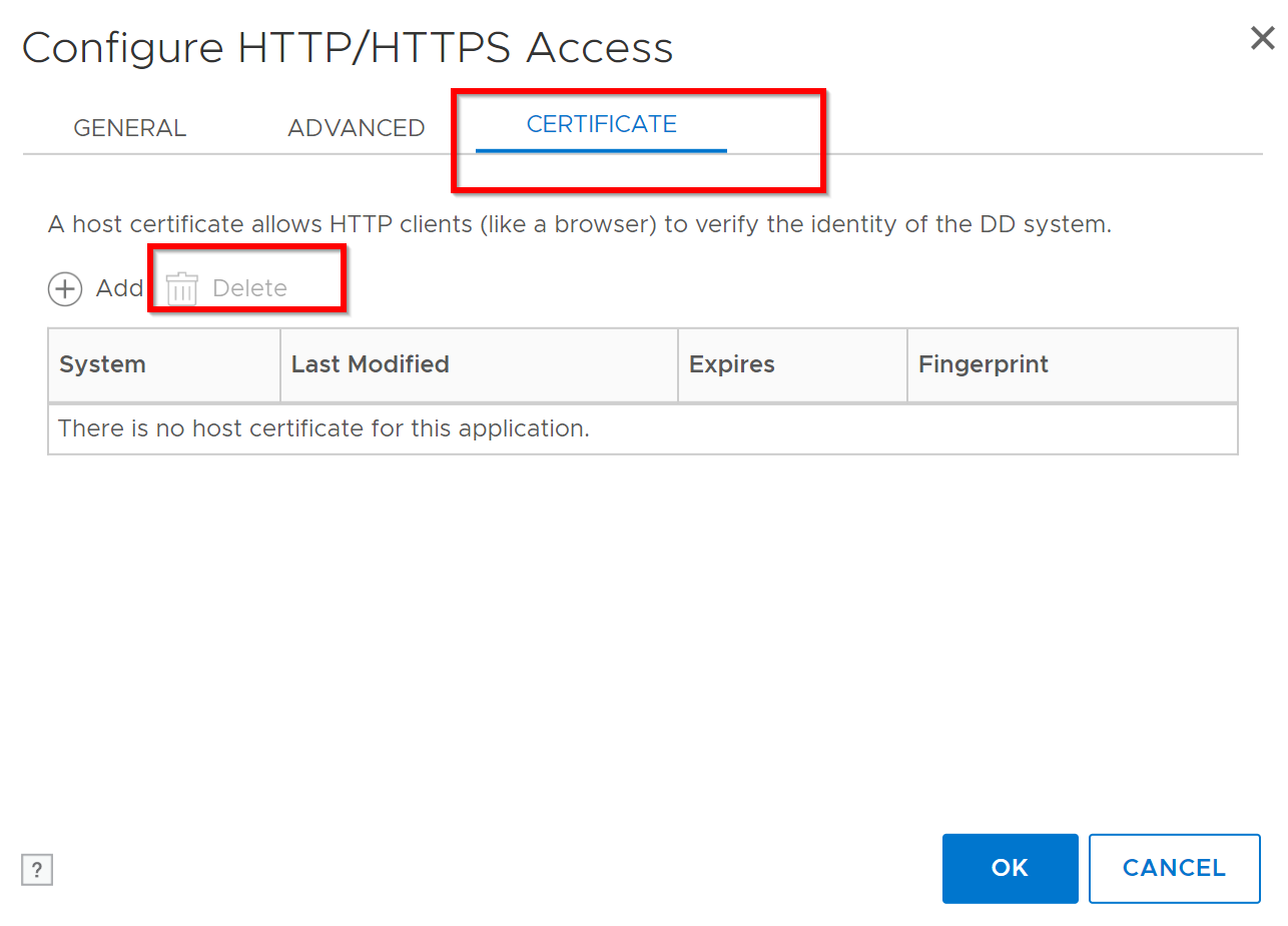 Data Domain Health Check - Managing host certificates for HTTP and ...