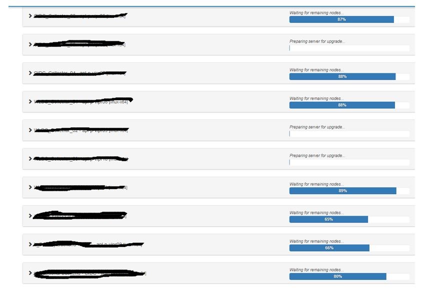 ViPR SRM: System Upgrade from SRM 4.0.1 to 4.1 stuck and not proceeding ...