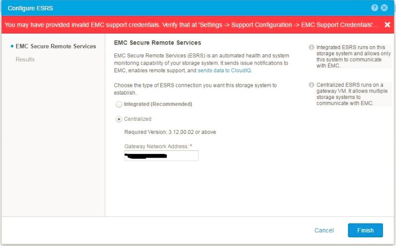 Dell Unity : Vous avez peut-être fourni des informations d ...