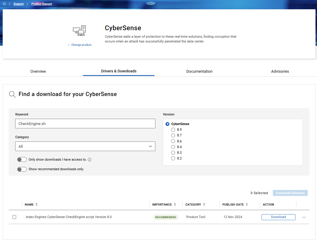 PowerProtect Cyber Recovery || CyberSense: CheckEngine.sh komut ...