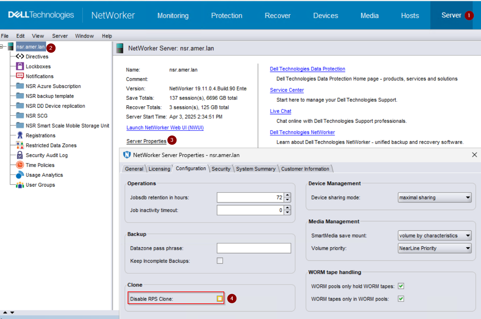 NetWorker：NetWorker 19.11へのアップグレード後に、クラウド階層にクローン作成されたセーブセットにトランジットのフラグが設定されない | Dell 日本