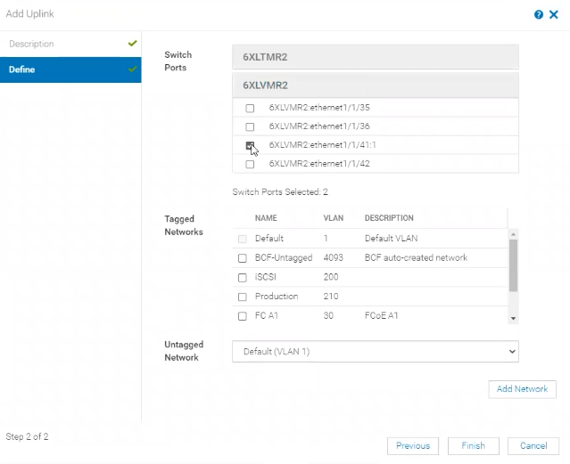 Dell PowerEdge MX Networking SmartFabric Deployment Create an Uplink ...