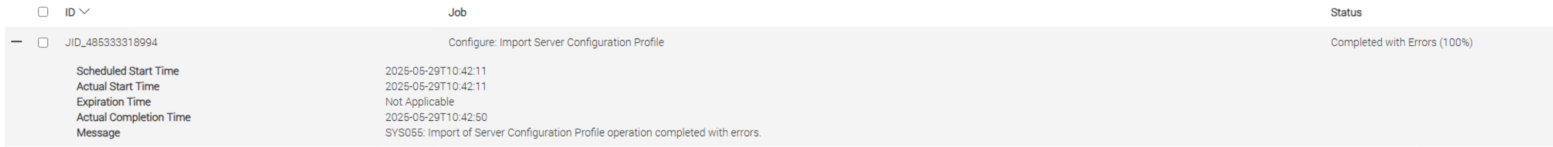 iDRAC9 Template Deployment Fails or Import Server Config Profiles Complete with Errors | Dell US