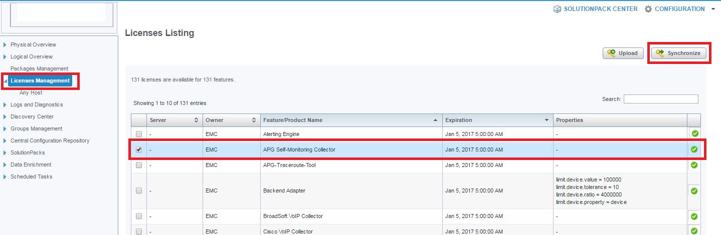 ViPR SRM 4.0.1: El SP de estado de EMC no se pudo iniciar Error en los registros Falta la ...