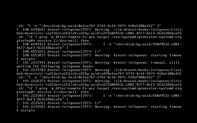 PPDM Virtual Machine is not booting Warning: dracut-initqueue: starting timeout scripts | Dell Egypt