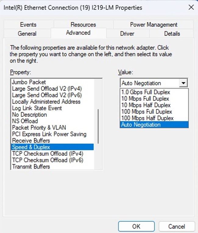 Network Disconnection Issues on Intel Ethernet Connection I219-LM ...