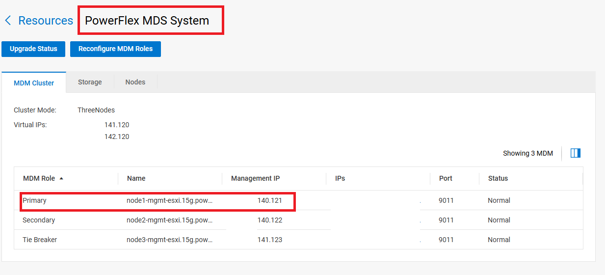 PowerFlex 4.x: How to Replace MDS Node Faulty Device | Dell US