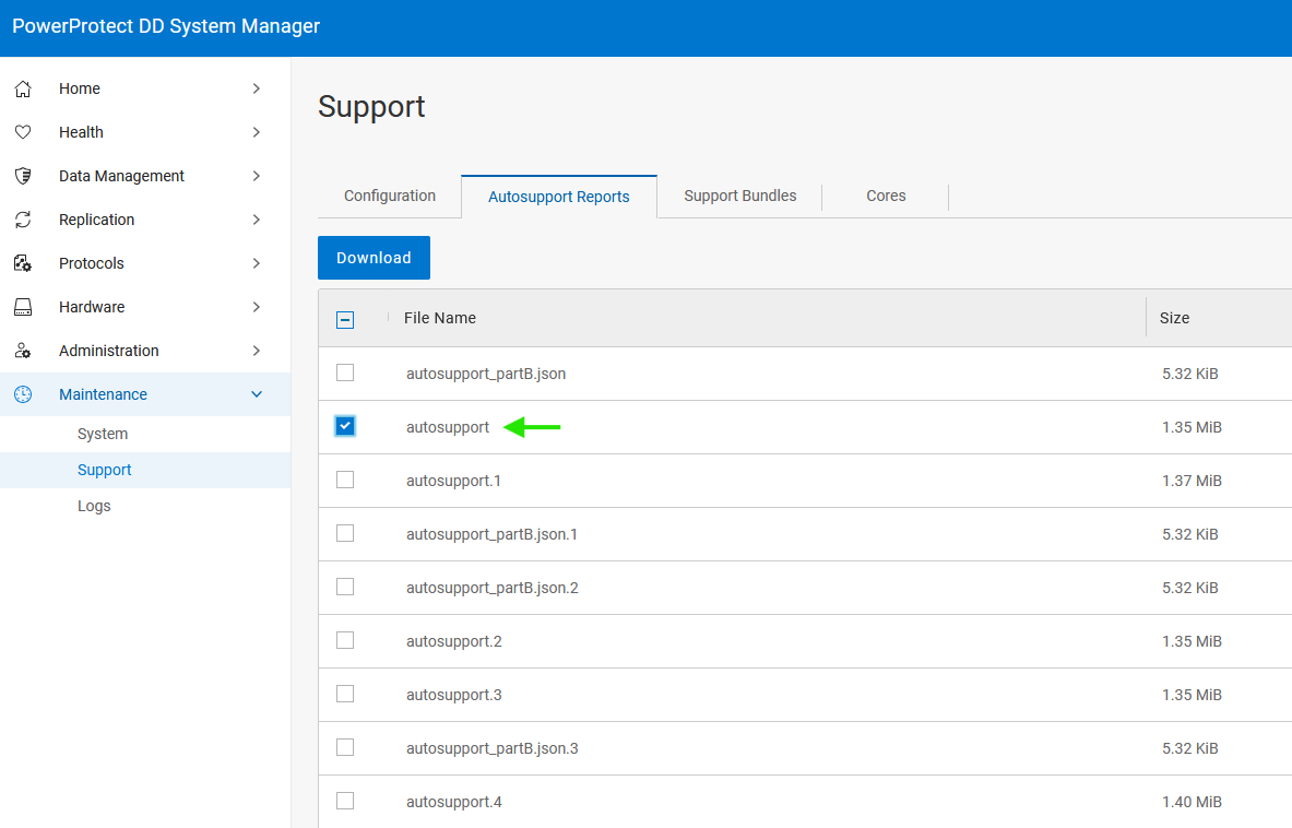 Data Domain: How to manually collect the Autosupport Log | Dell US