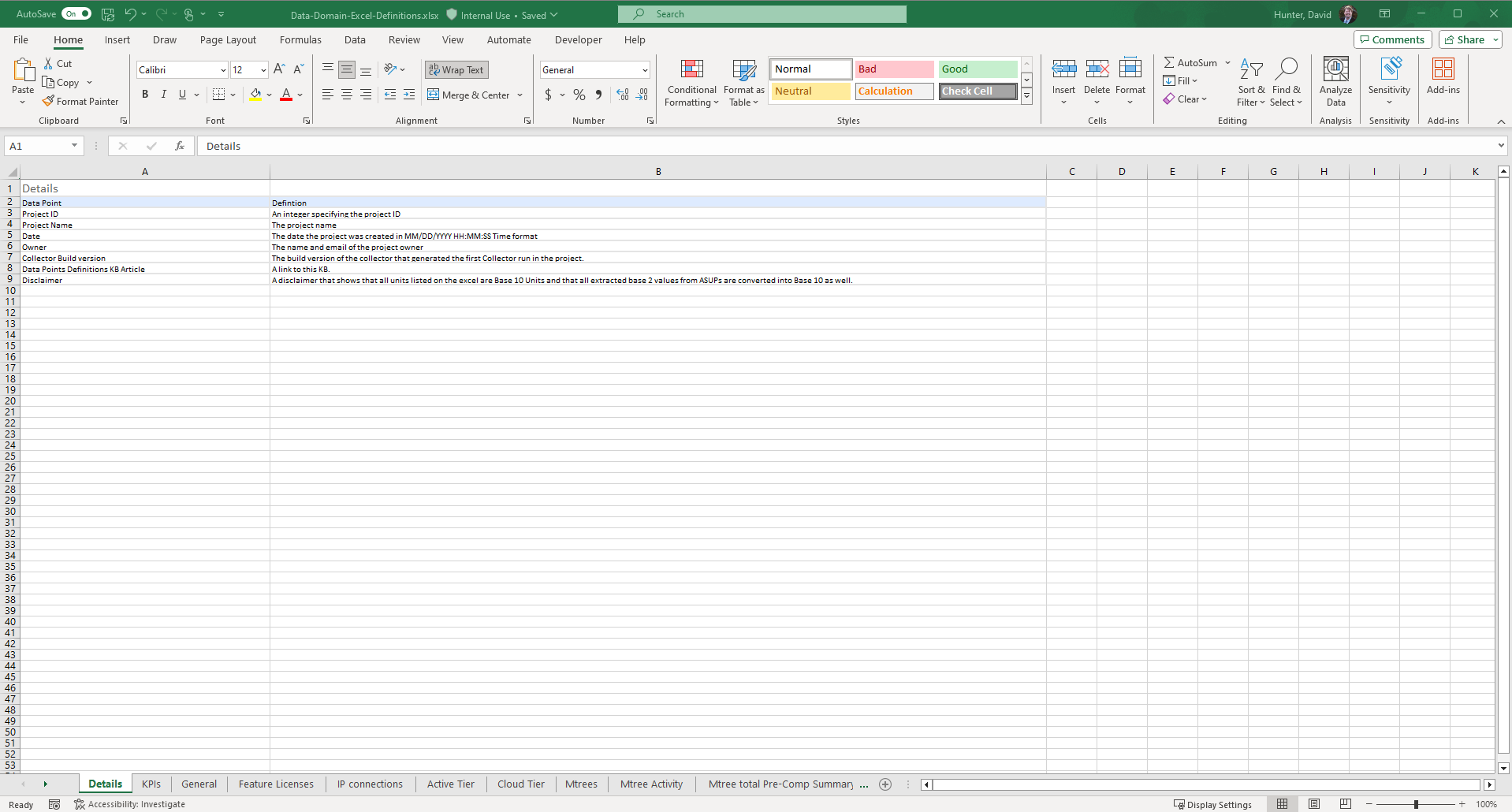 Live Optics, Data Domain: Data Domain Excel Definitions | Dell India
