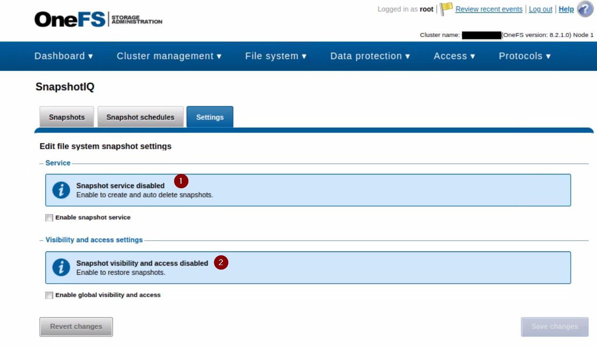 Isilon NDMP 백업 실패 "NDMP: 스냅샷 생성 실패" "작업이 허용되지 않음" | Dell 대한민국