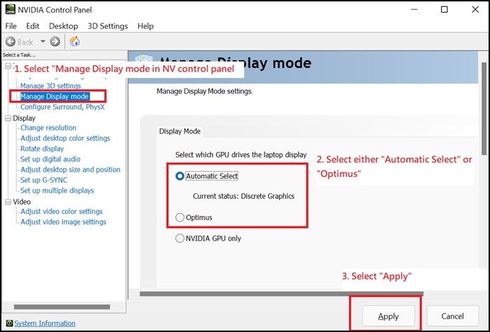 Settings has three displays when an external monitor is connected to a ...