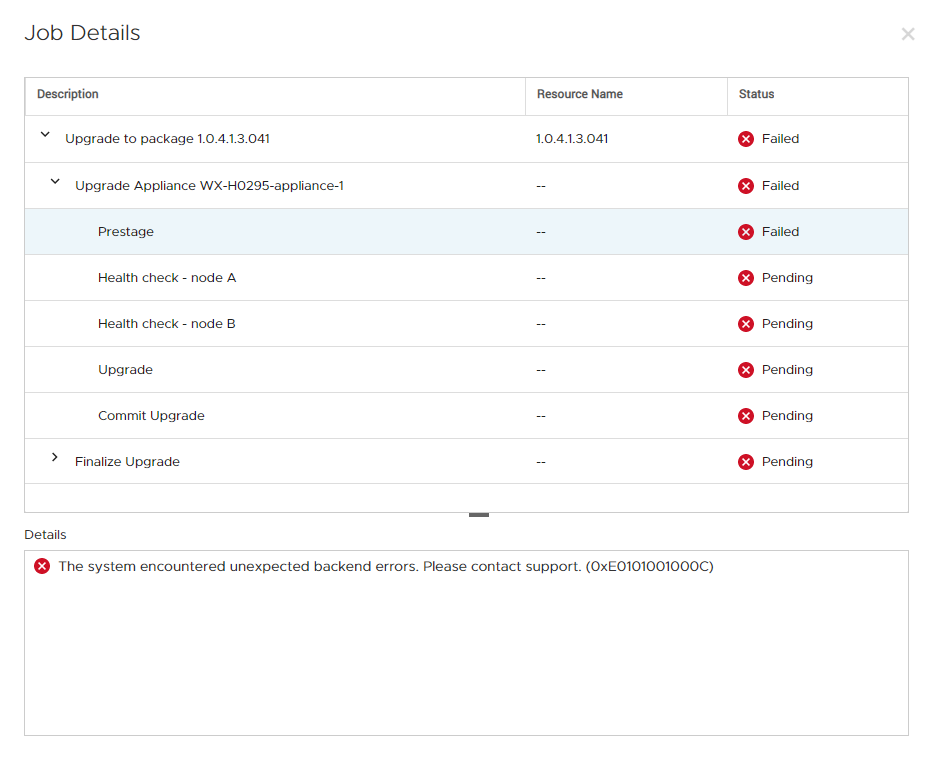 PowerStore: NDU Prestage action fails with timeout | Dell US
