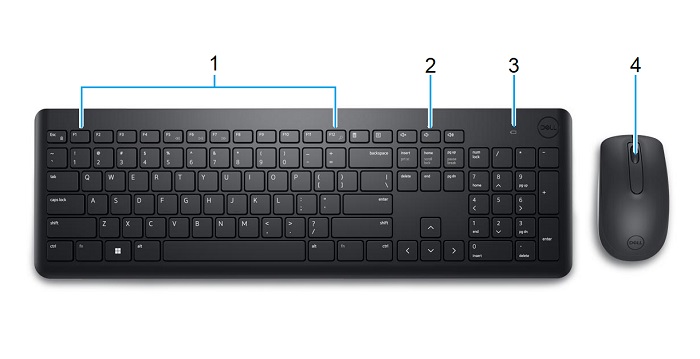 Dell Keyboard and Mouse KM3322W Usage and Troubleshooting Guide | Dell US