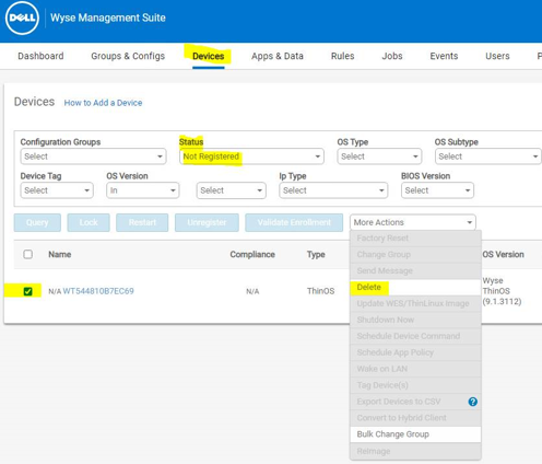 Wyse Management Suite Fails to Detect Device After Motherboard ...