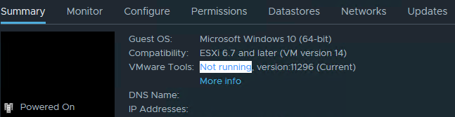 Dell VxRail: VMware Tools stops running on VM/Unable to RDP to VM ...
