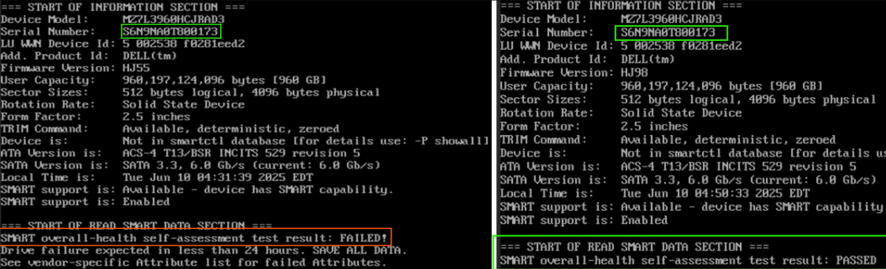PowerEdge: La SSD Dell PM893 con firmware HJ55 o anterior experimenta ...