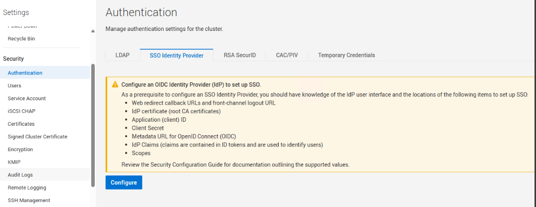 PowerStoreOS: v4.2 supports single sign‑on (SSO) Identity Provider with ...