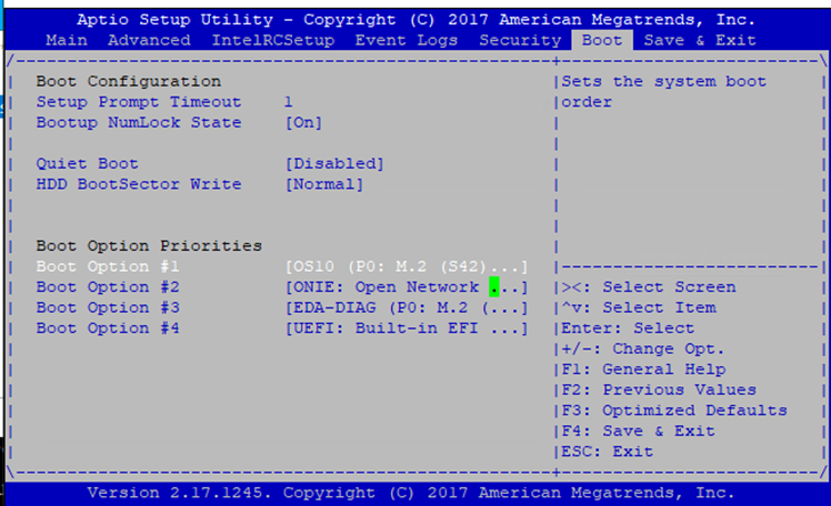 Change switch S-Series Boot order if OS10 partitions are not visible at booting | Dell US