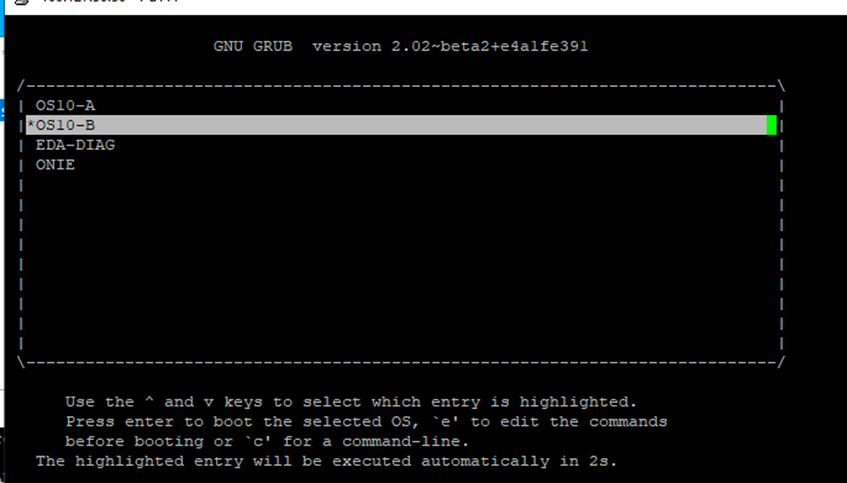 Change switch S-Series Boot order if OS10 partitions are not visible at booting | Dell US