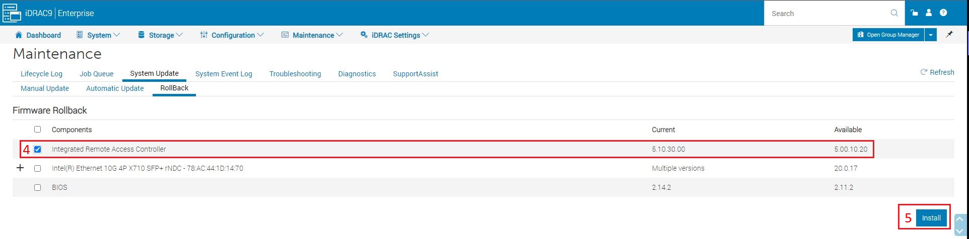 使用 iDRAC9 使用者介面和 RACADM 復原 iDRAC9 韌體的步驟 | Dell 台灣