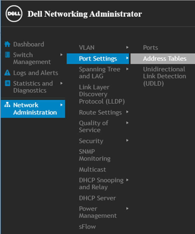 Serie X de Dell Networking: Cómo comprobar la tabla de direcciones MAC mediante WebGUI y CLI ...