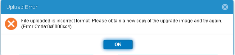 Dell Unity Upgrade File Uploaded Is Incorrect Format Error Code 0x6000cc4 User Correctable
