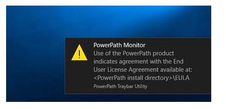 Windows ServerでPowerPath 6.4をインストール/アップグレードした後のEULA(エンド ユーザー ライセンス契約)通知 ...
