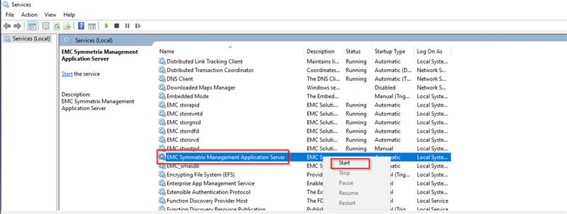 Unisphere For PowerMax: How to stop and start the SMAS and smas_db ...